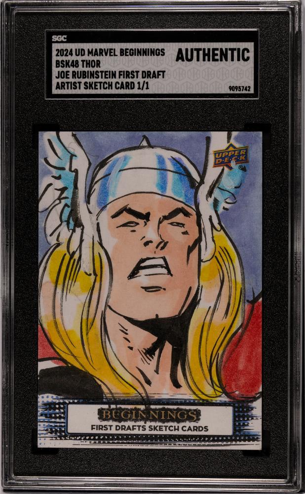 Thor 2024 UD Marvel Beginnings Vol 2 Ser 2 Joe Rubenstein Artist Sketch ...
