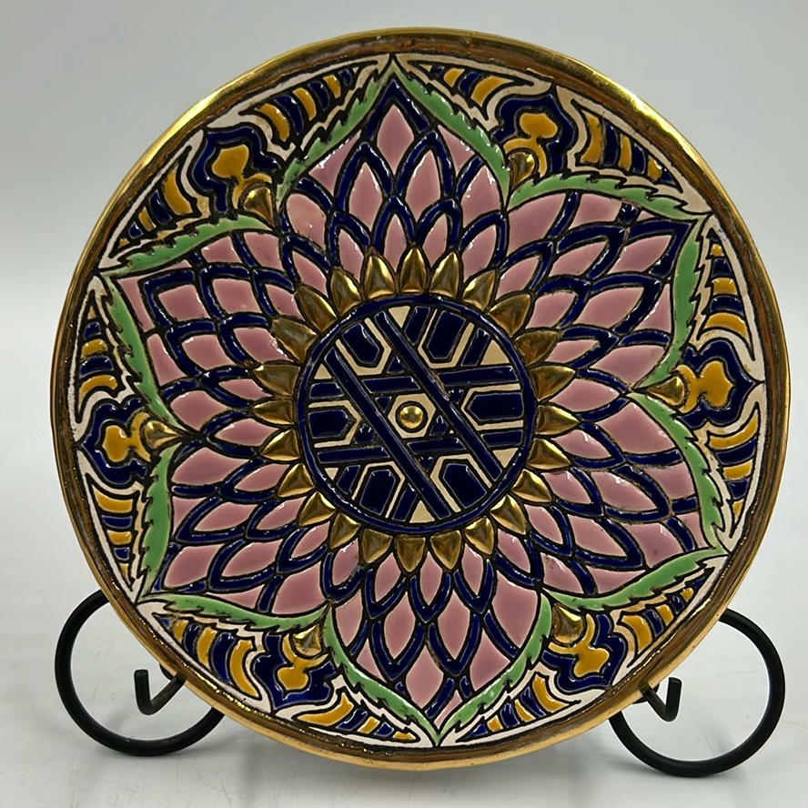 Decorative Pottery Pintado A Mani Plate Made In Spain 6.5”