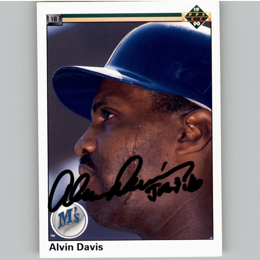 Alvin Davis Signed Seattle Mariners 1990 Upper Deck Baseball Card #364