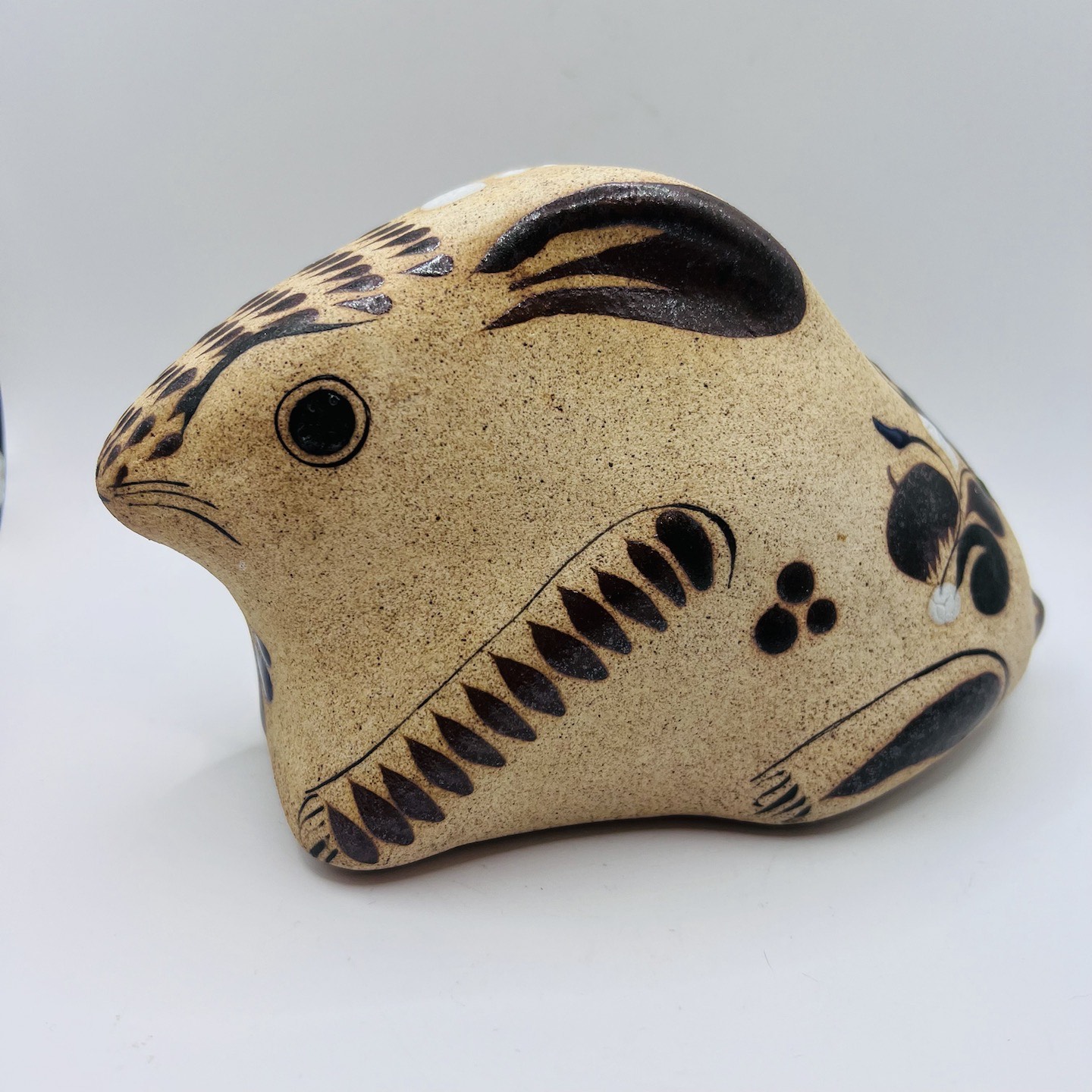 Netzi Mexican Sandstone Pottery Tonala Bunny Rabbit 4”x 7.5”