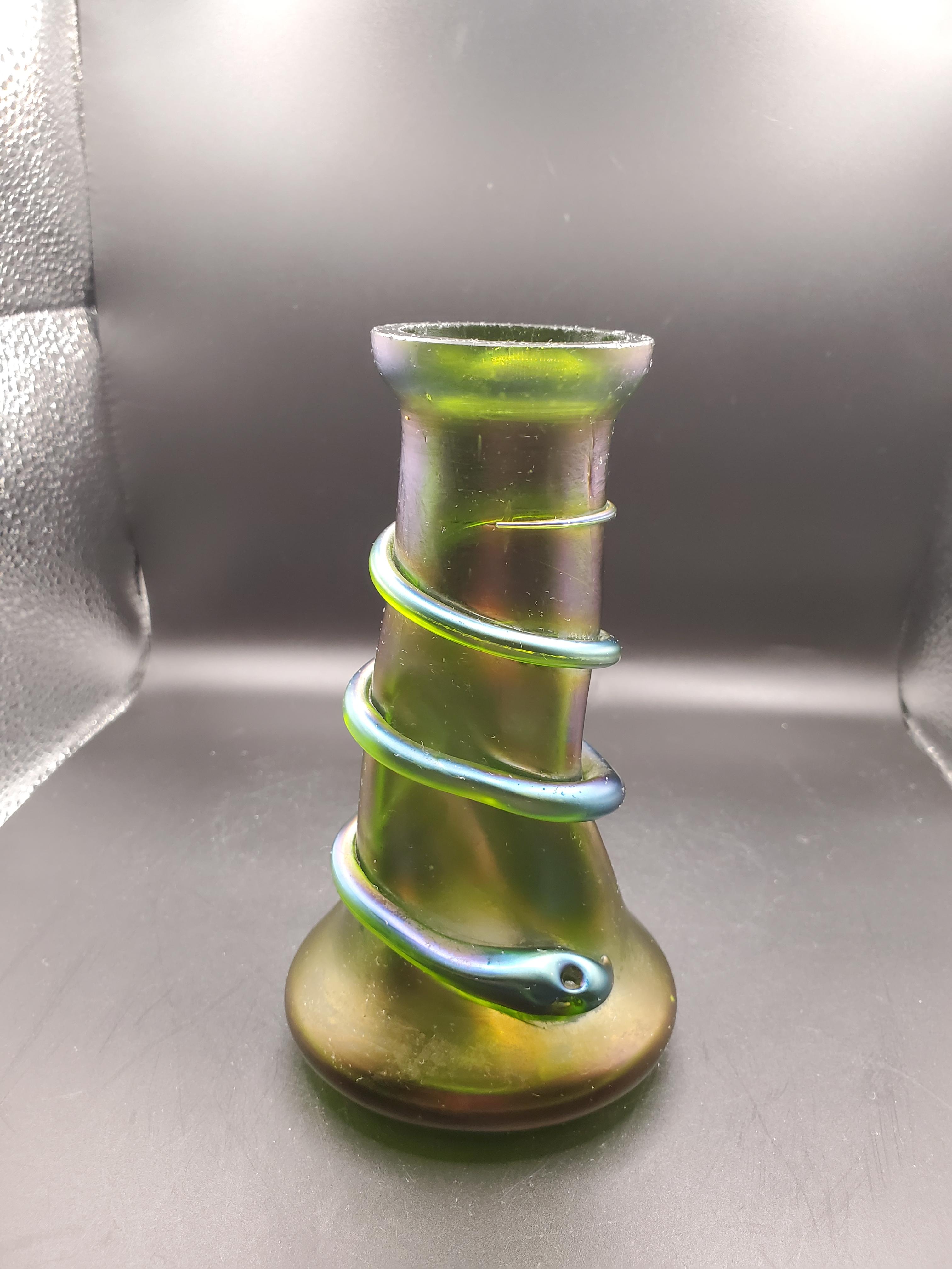 Loetz Antique Iridescent Snake Vase