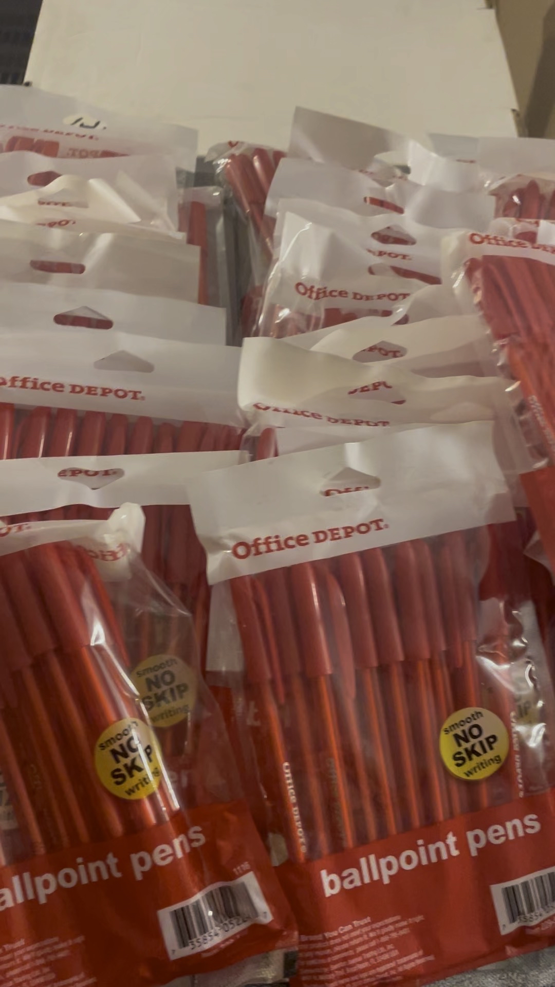 75 New Packages Of Red Ballpoint Pens