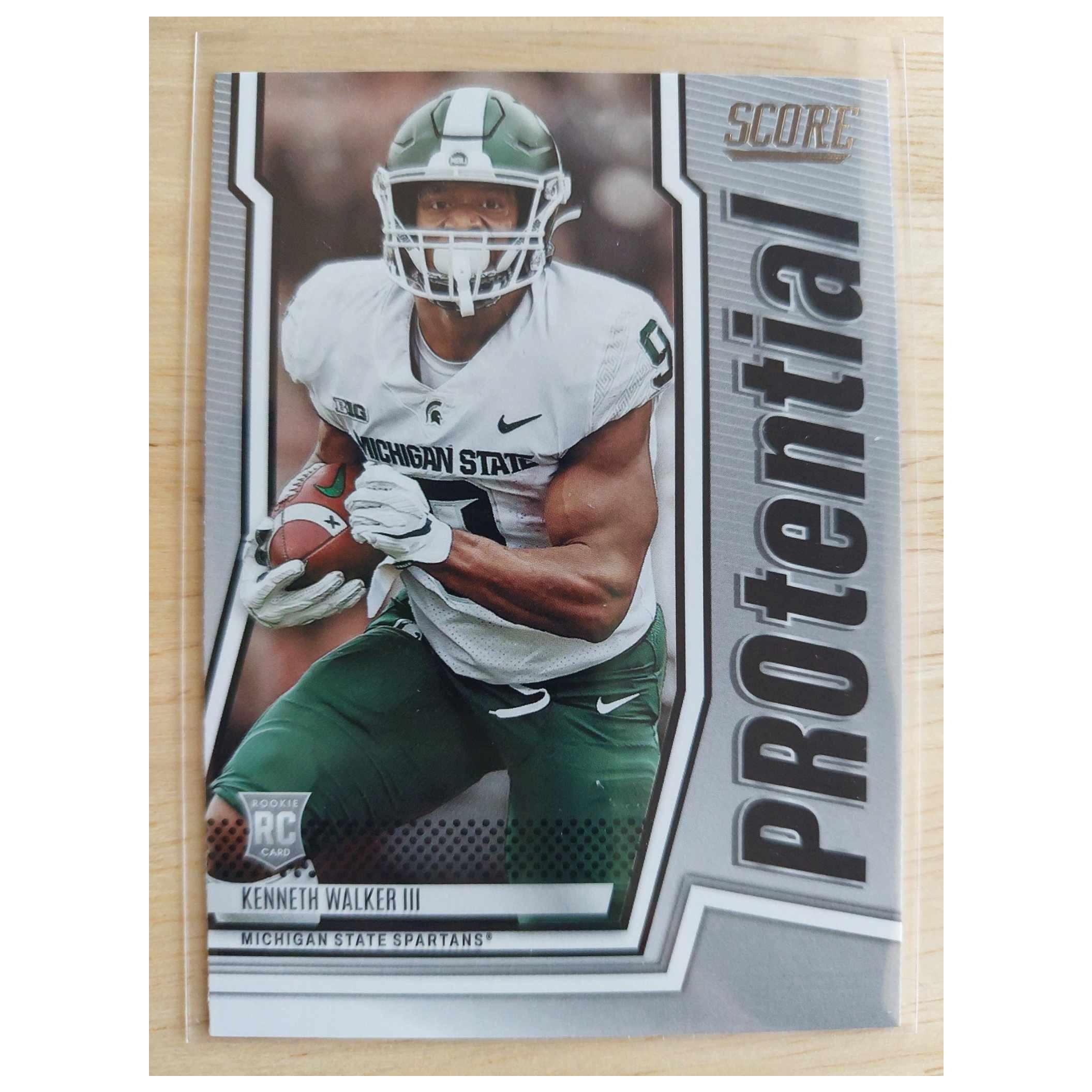 Kenneth Walker III Rookie Card. 2022 Score Protential Insert.