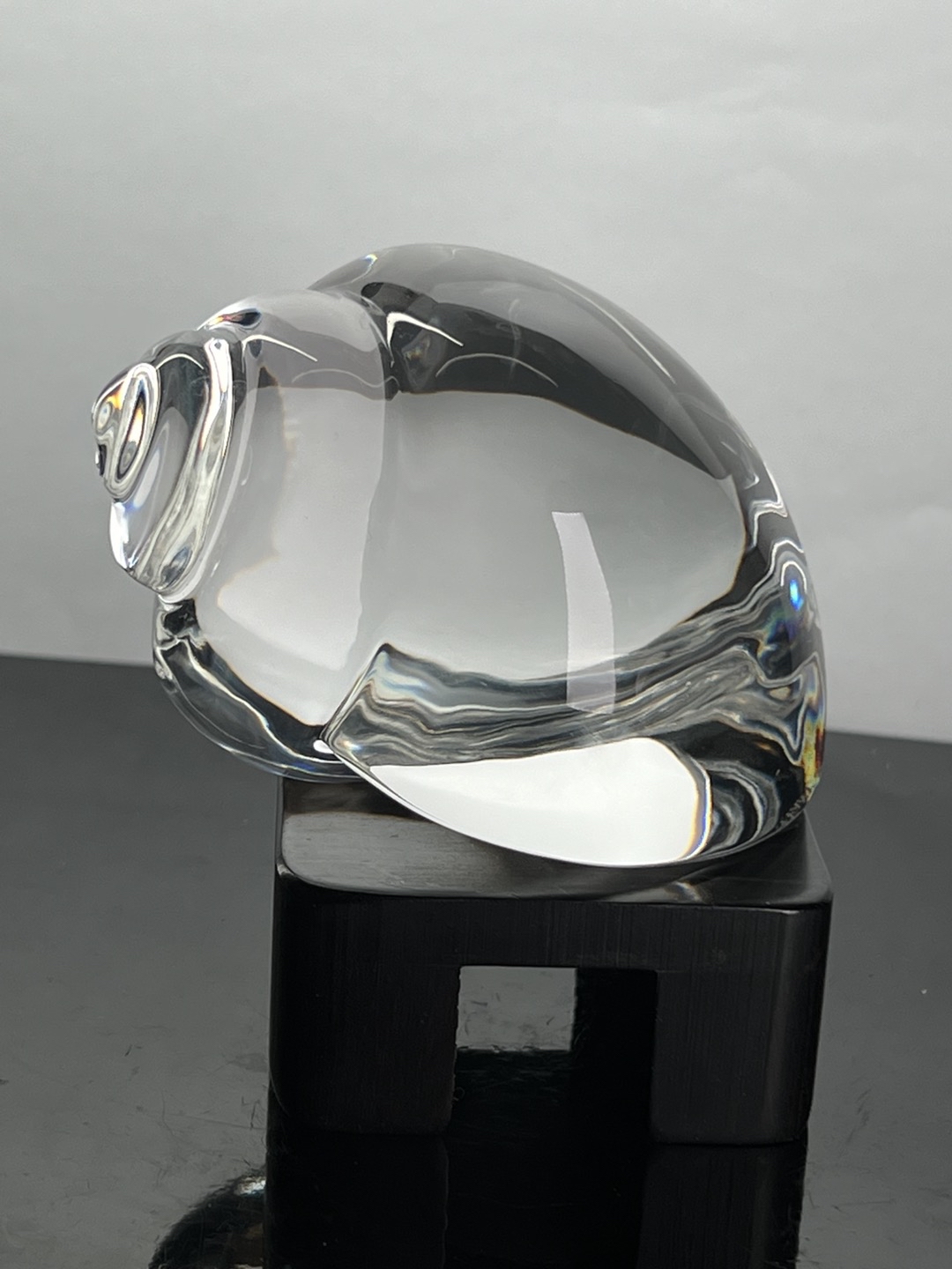 #43 - Tiffany & Co Crystal Glass Conch Shell Paperweight