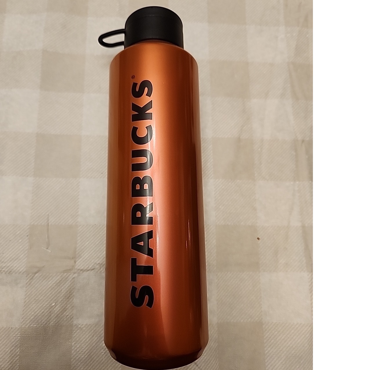 New Starbucks Shiny Copper Colored Plastic Water Bottle
