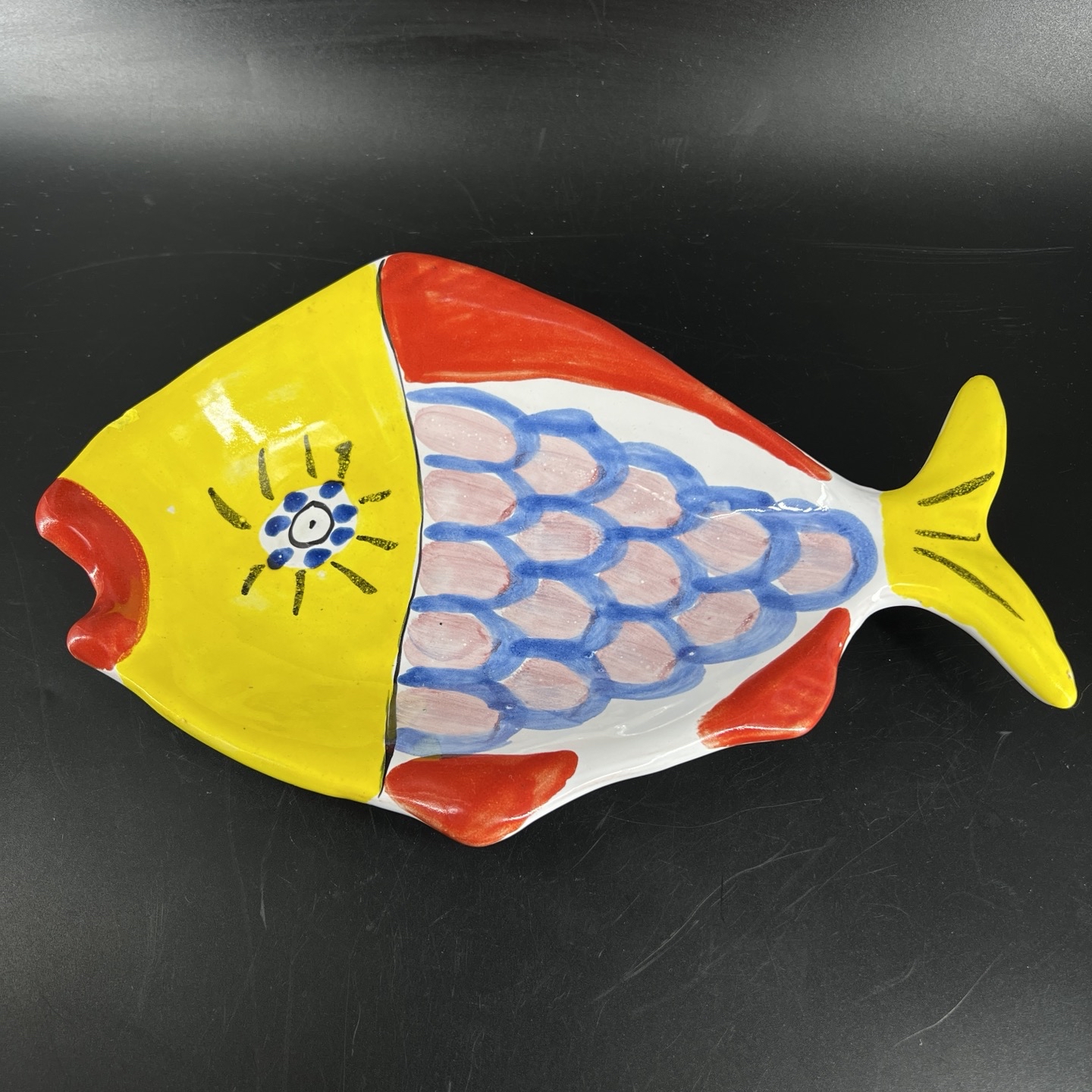 Italian Pottery La Musa Fish Dish 11”