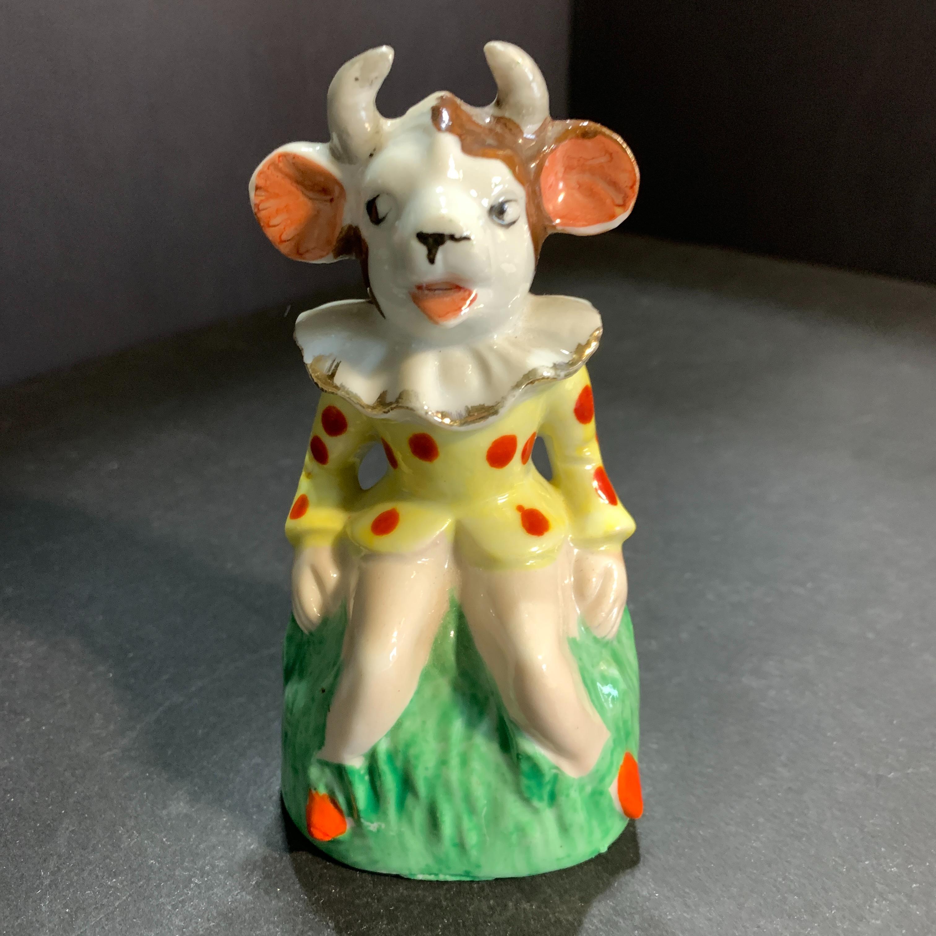 Cow Clown Ceramic Bell