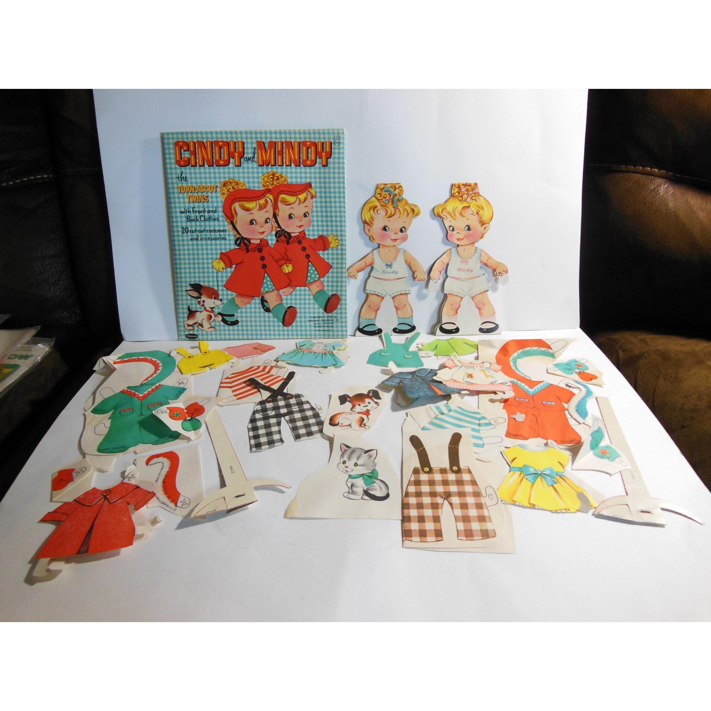Vintage Cindy and Mindy The Turn About Twins, Paper Doll Set c1974 ...