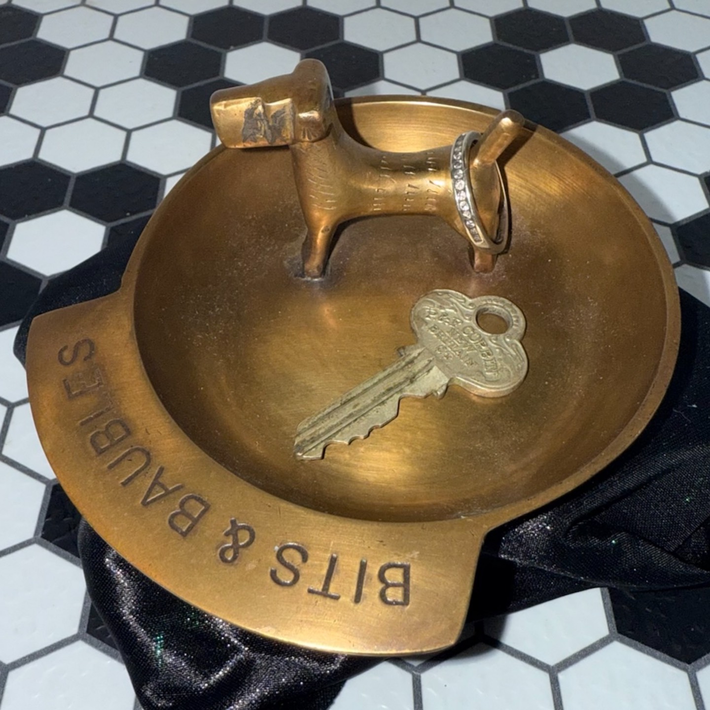 “Bits & Baubles” Brass Terrier Dog Trinket Dish