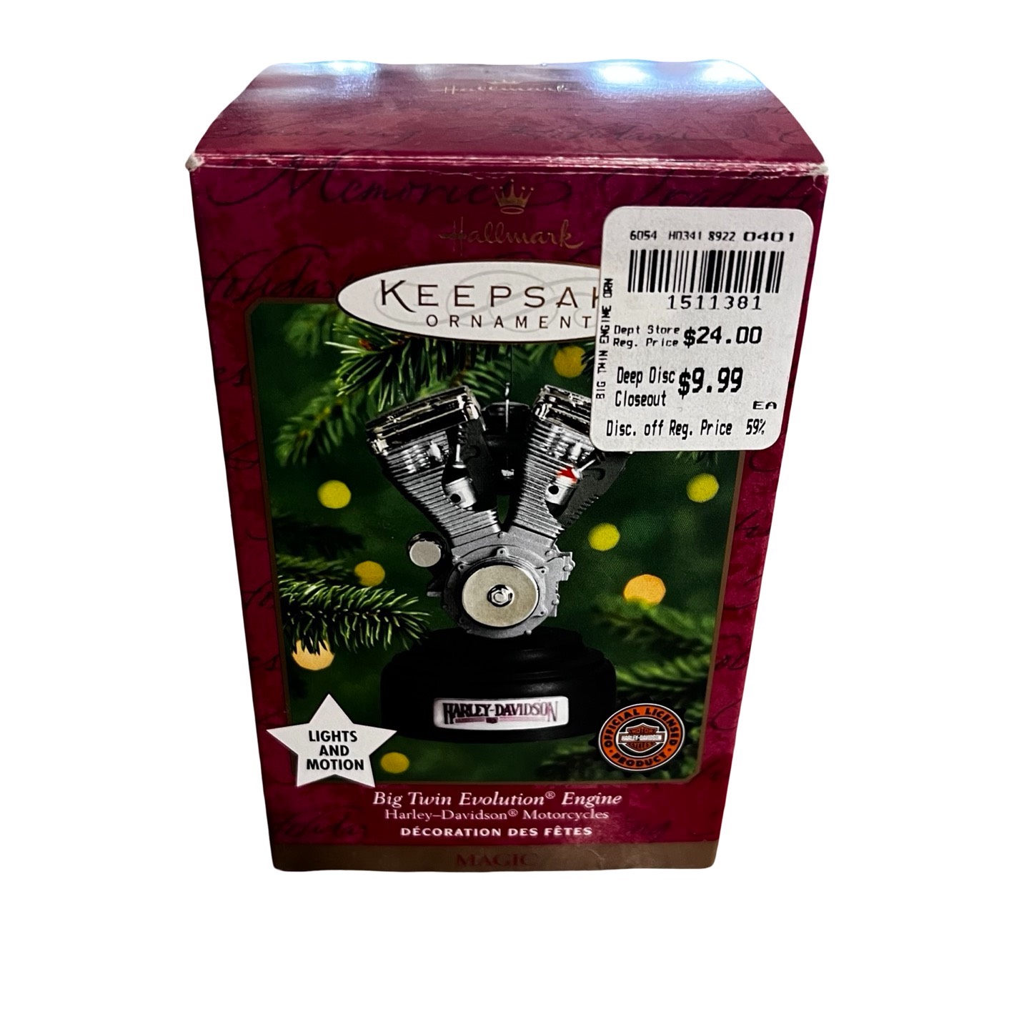 016 Harley Davidson Christmas tree ornament