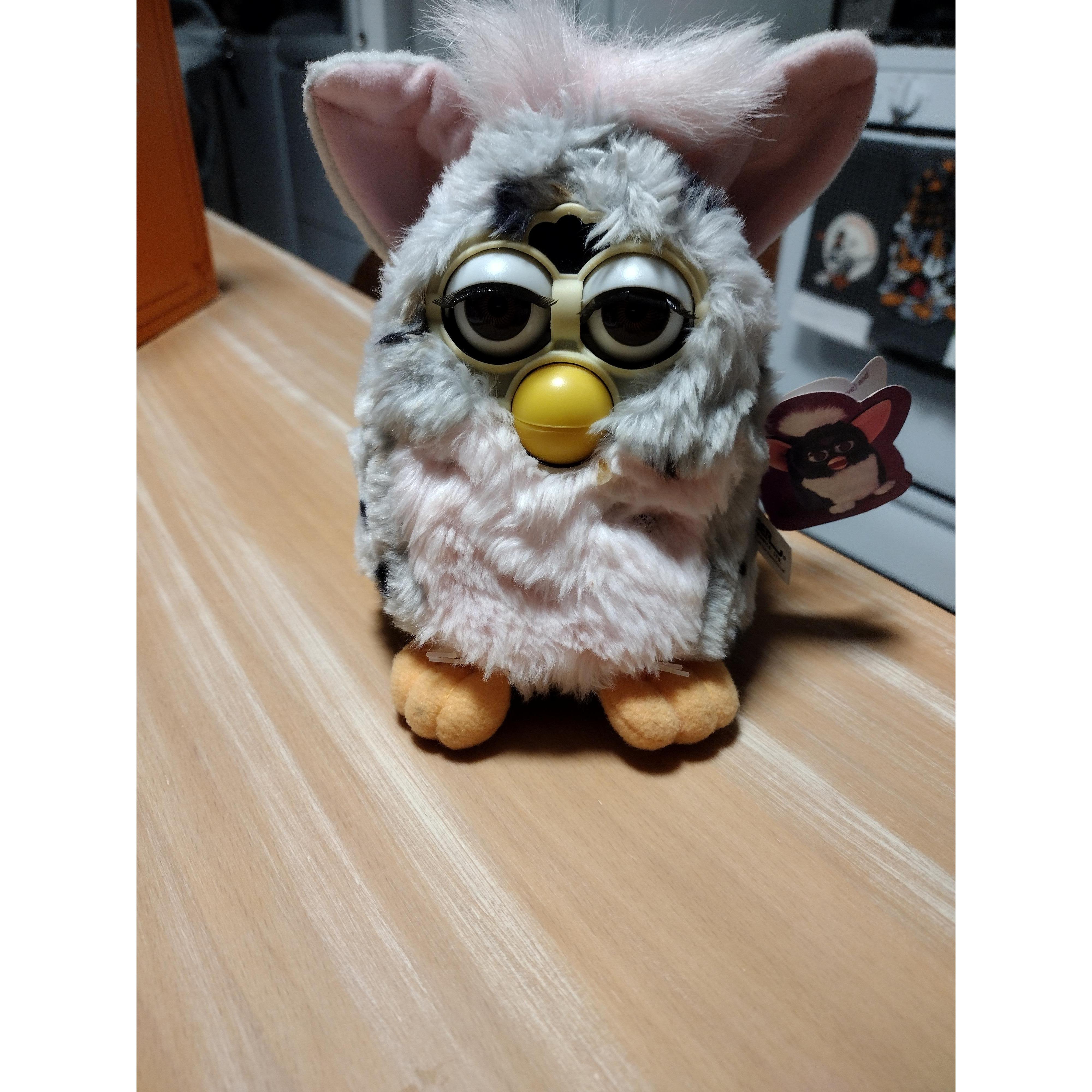 VTG 1998 First Gen Leopard Furby 70-800 Gray & Pink w/Black Spots- NOT ...