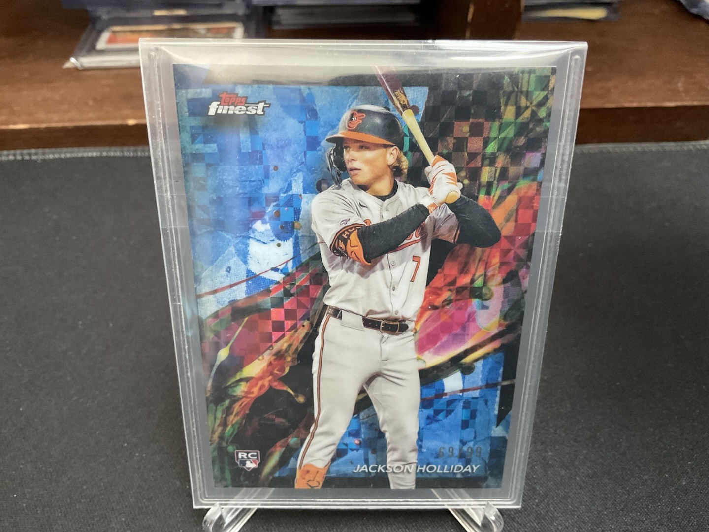 2024 Topps Finest Common #76 Jackson Holliday Blue Checkerboard /99