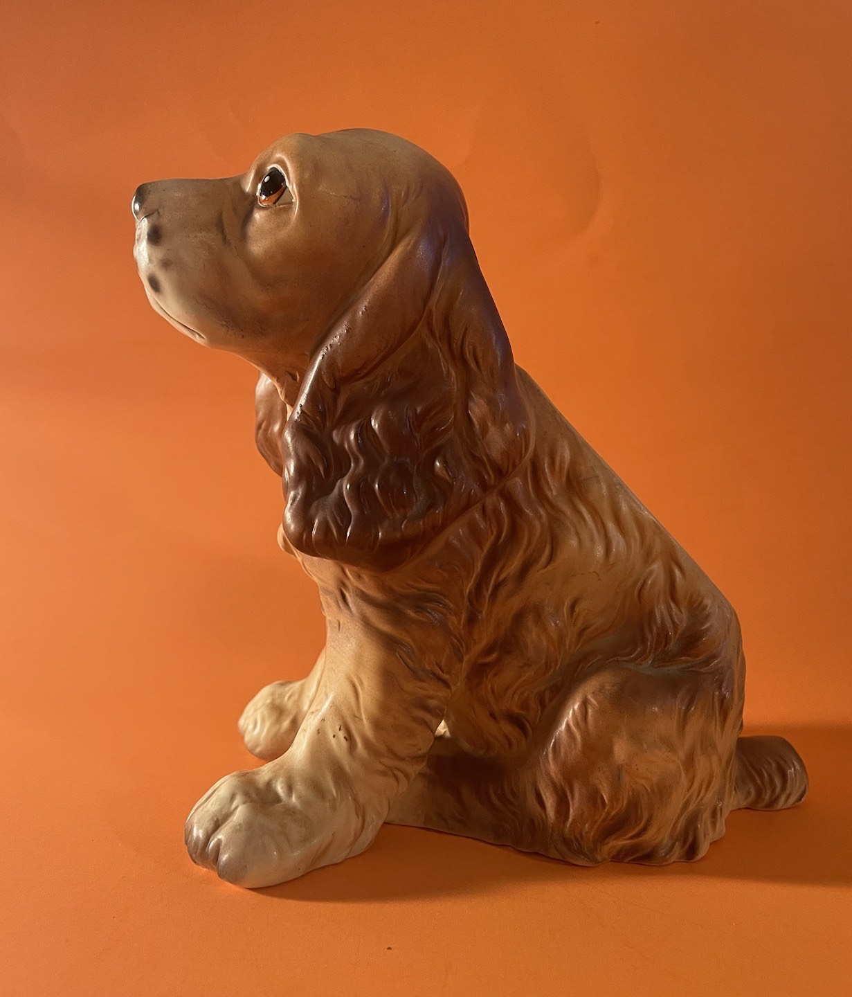 Vintage Ceramic Cocker Spaniel Dog Planter