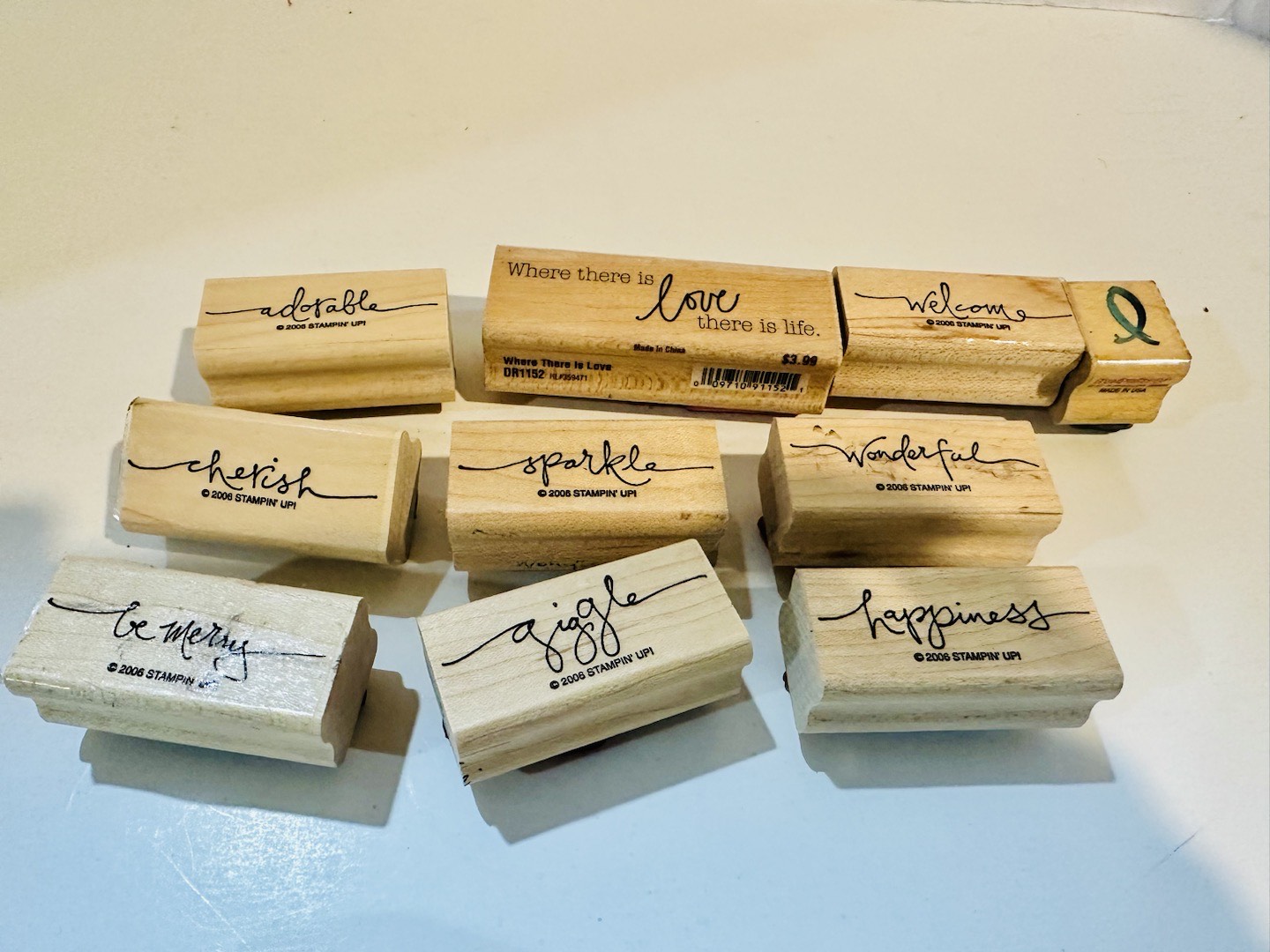 Stampin Up Warm Words Stamps - Set of 8