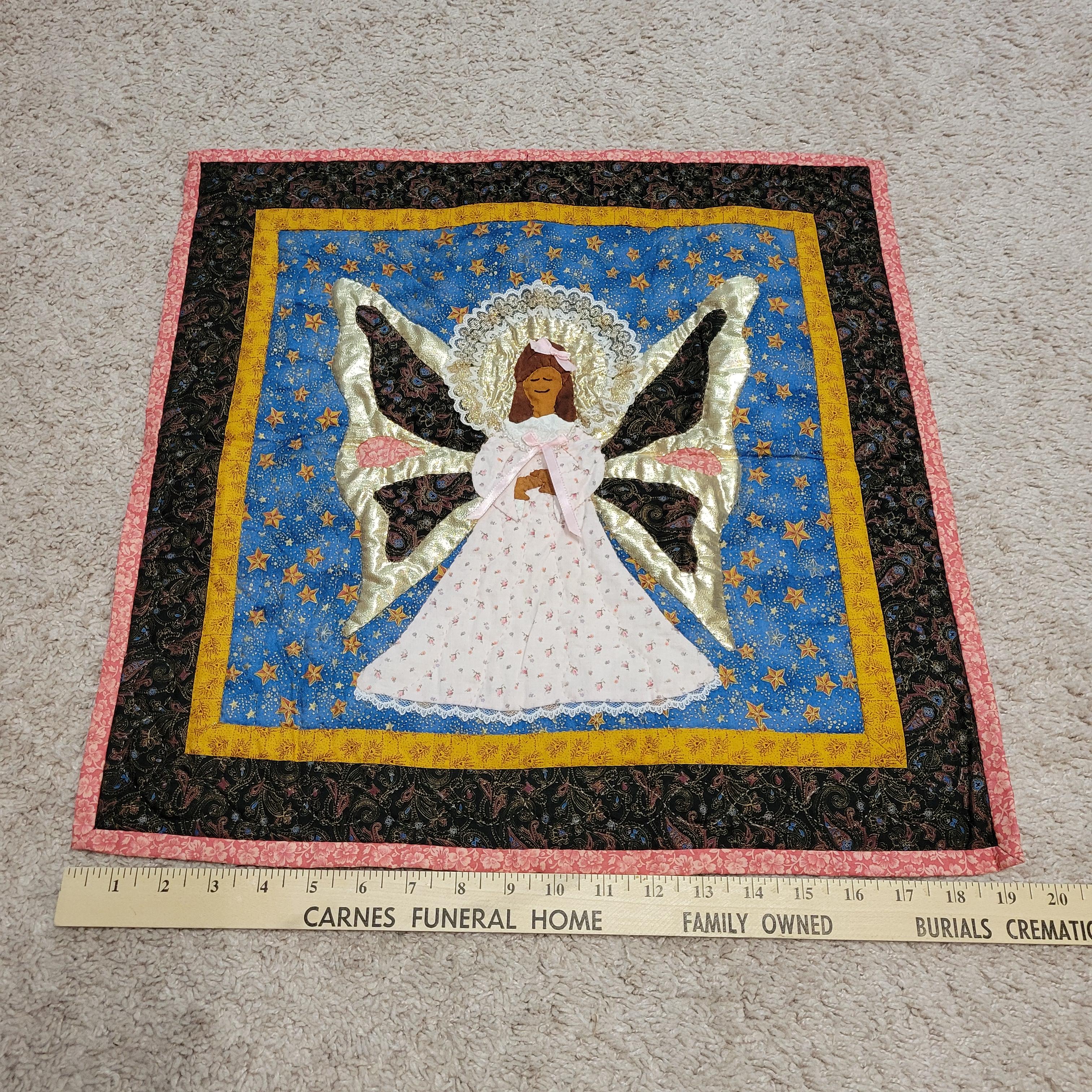 Mini Fabric Quilted Angel Art