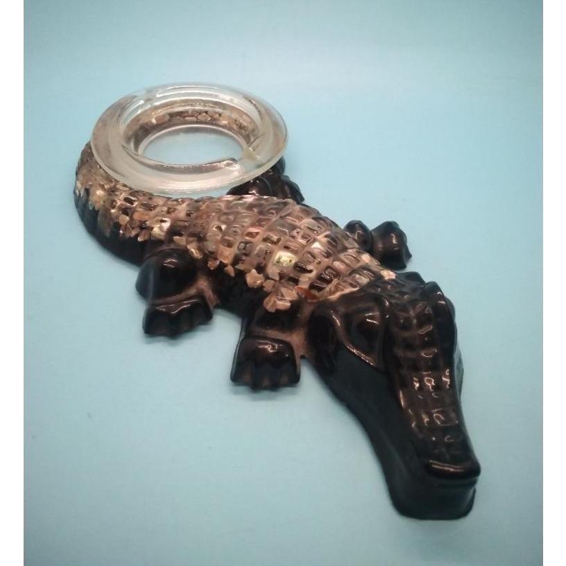 Lucite Vomit Alligator Ashtray