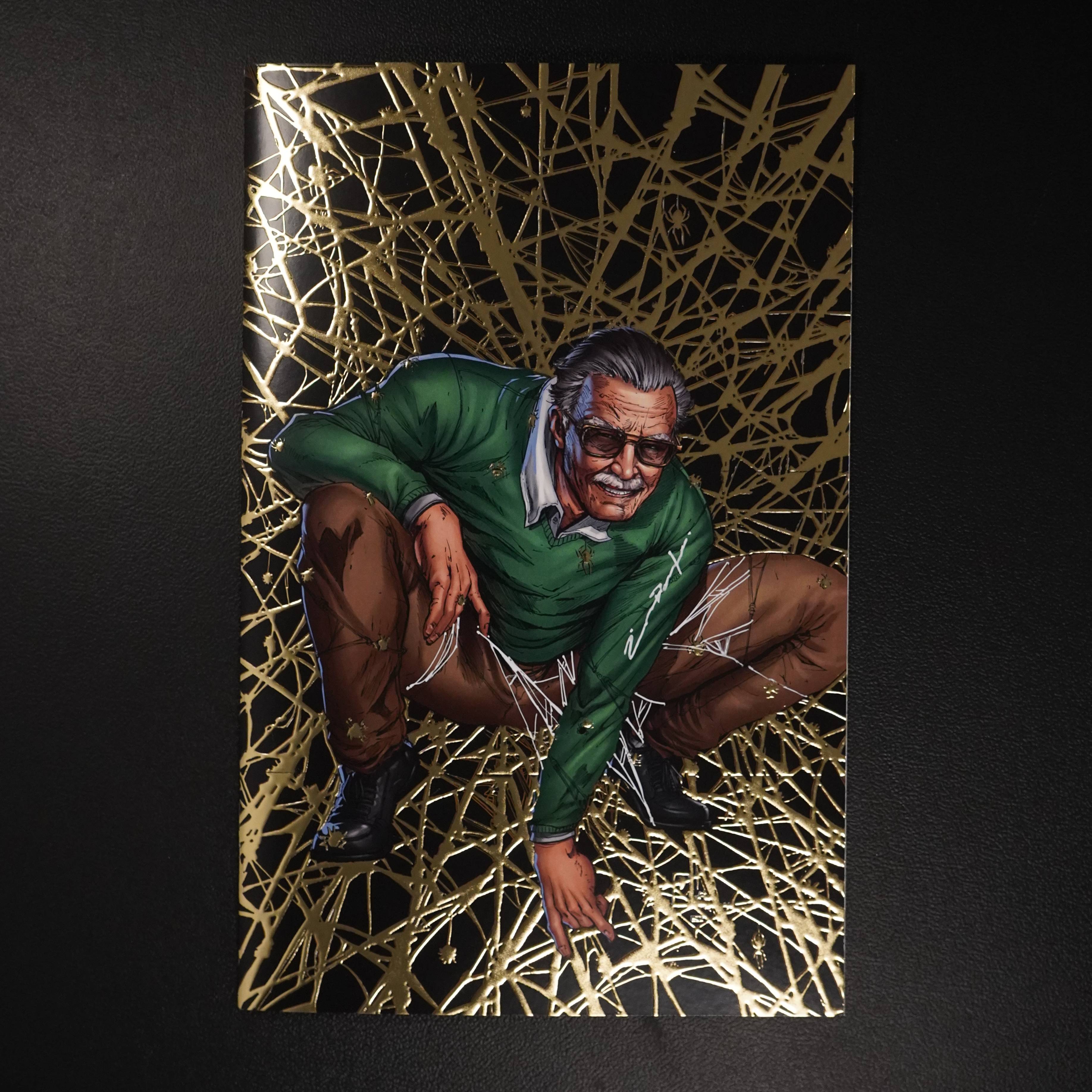 Stan Lee Tribute Spider-Man 1 Homage Jonathan Uribe Gold Foil Signature ...