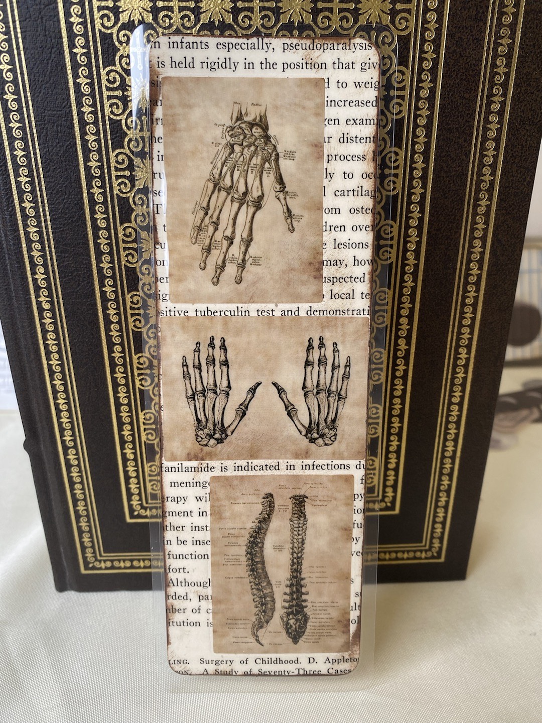 Halloween Spooky Medical Bookmark: Skeleton Hands