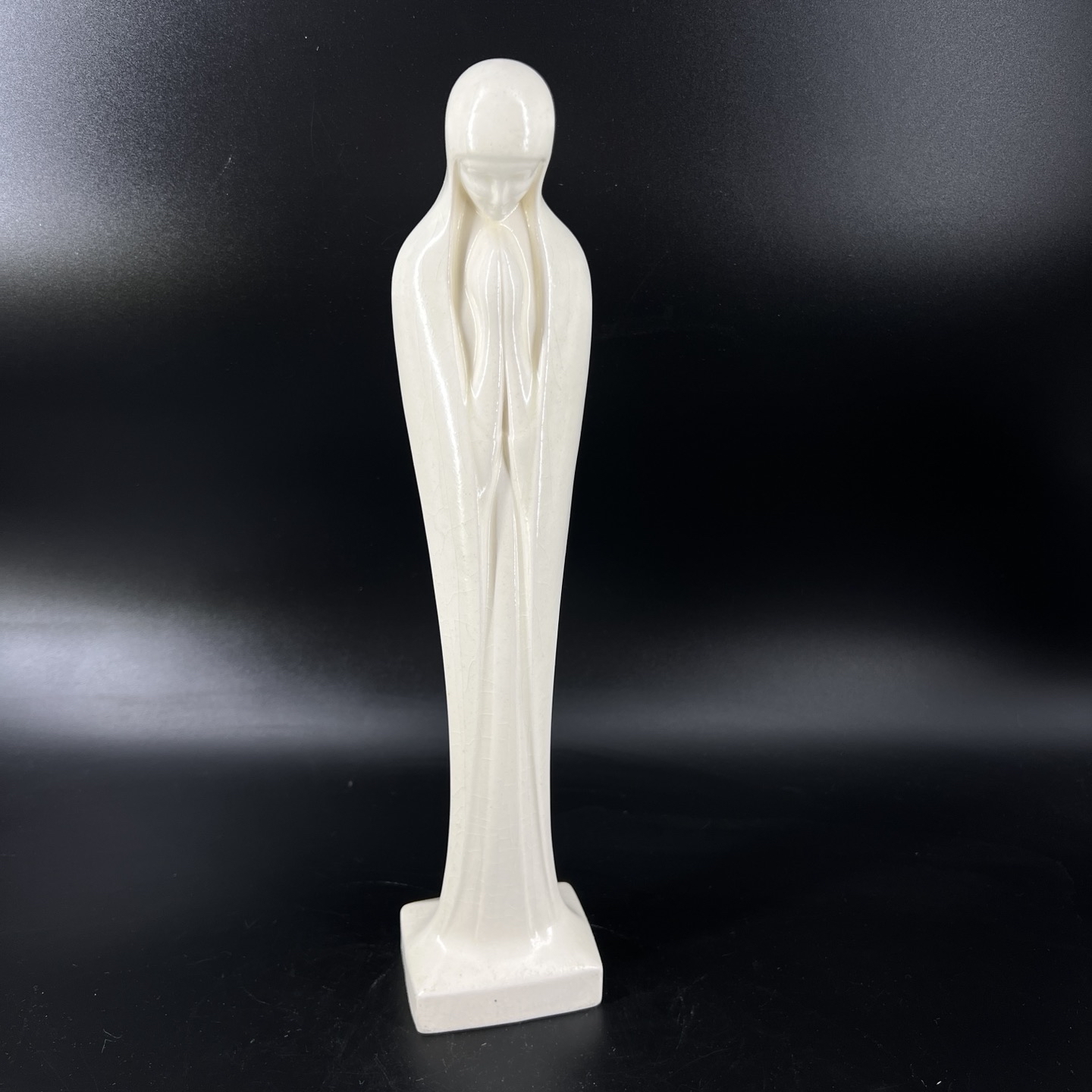 Ceramic White Mother Mary Religious Statue Figurine