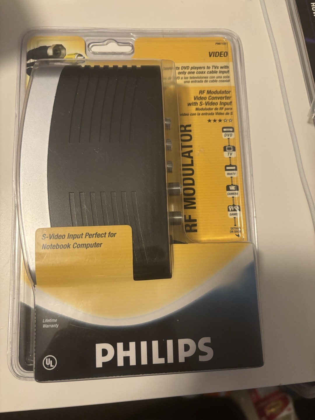 Philips RF Modulator Video Converter New