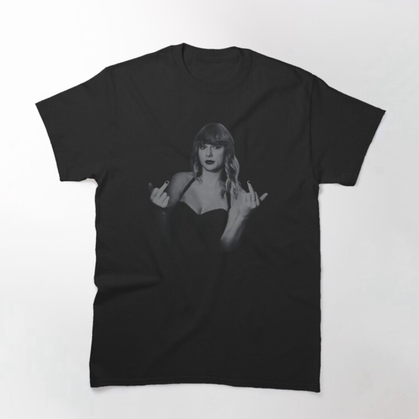 Taylor Swift Flipping The Bird Short Sleeve Cotton Tee S-5X