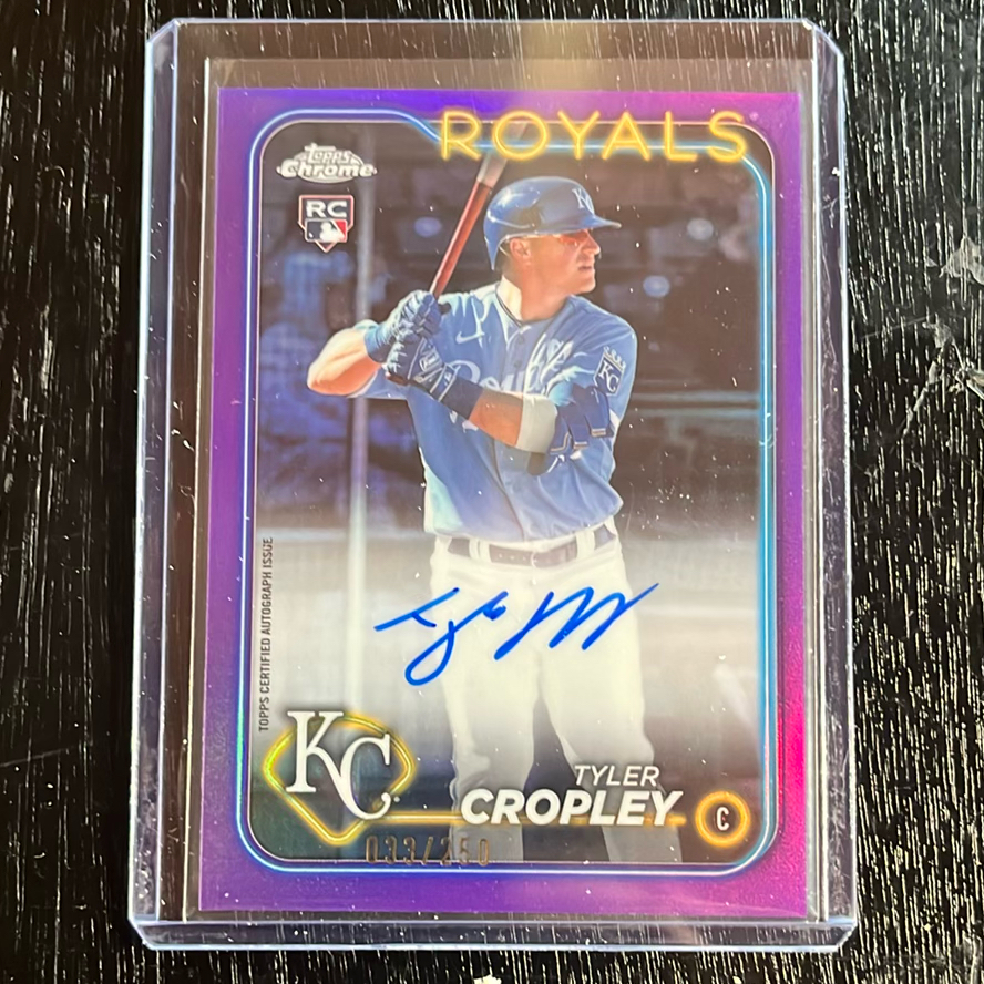 Tyler Cropley 2024 Topps Chrome Purple Rookie Auto /250