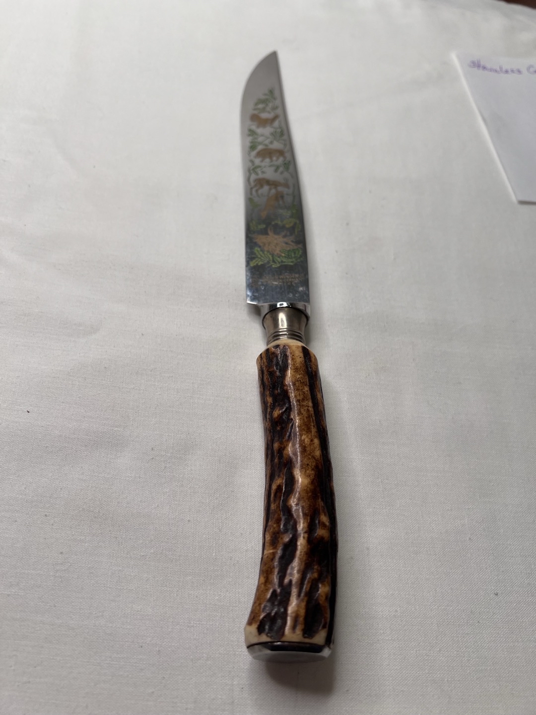 Anton Wingen Jr Solingen Germany Othello Elk Rosterie 12” Carving Knife ...