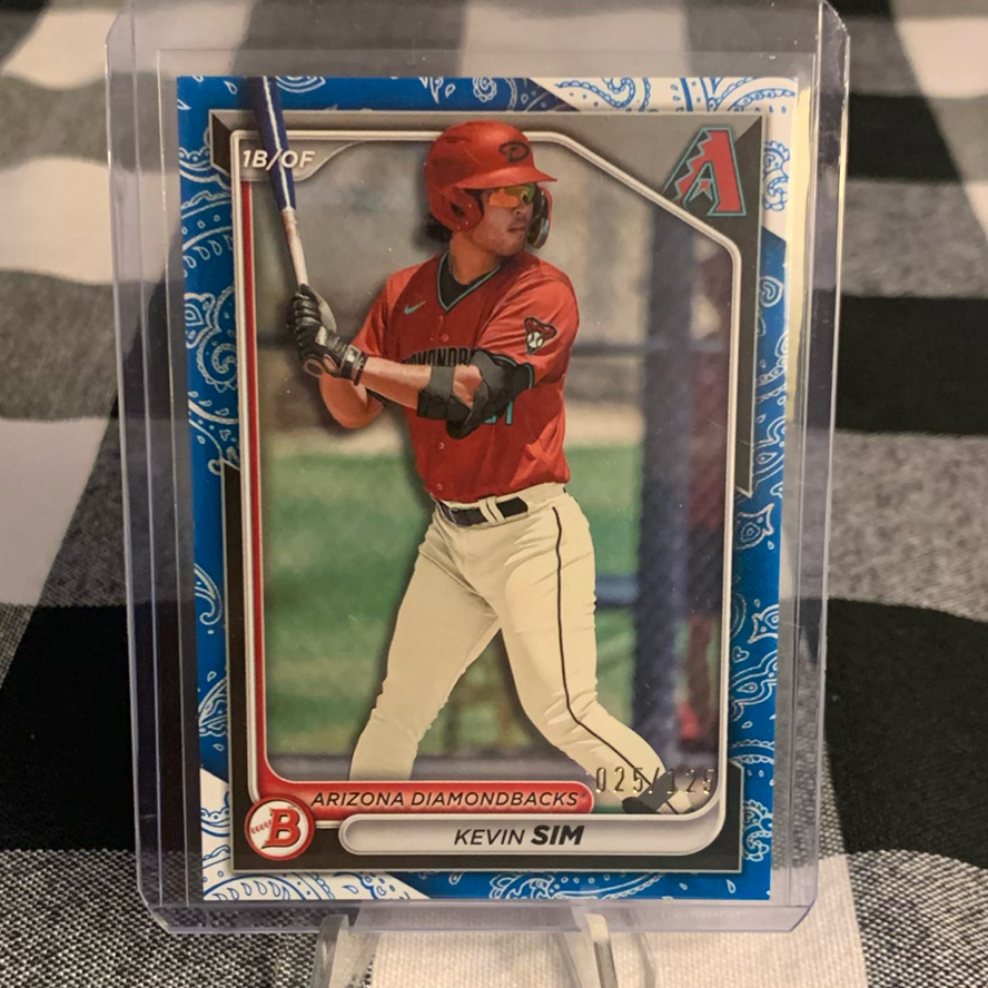 Kevin Sim /125 Blue Pattern Parallel Arizona Diamondbacks