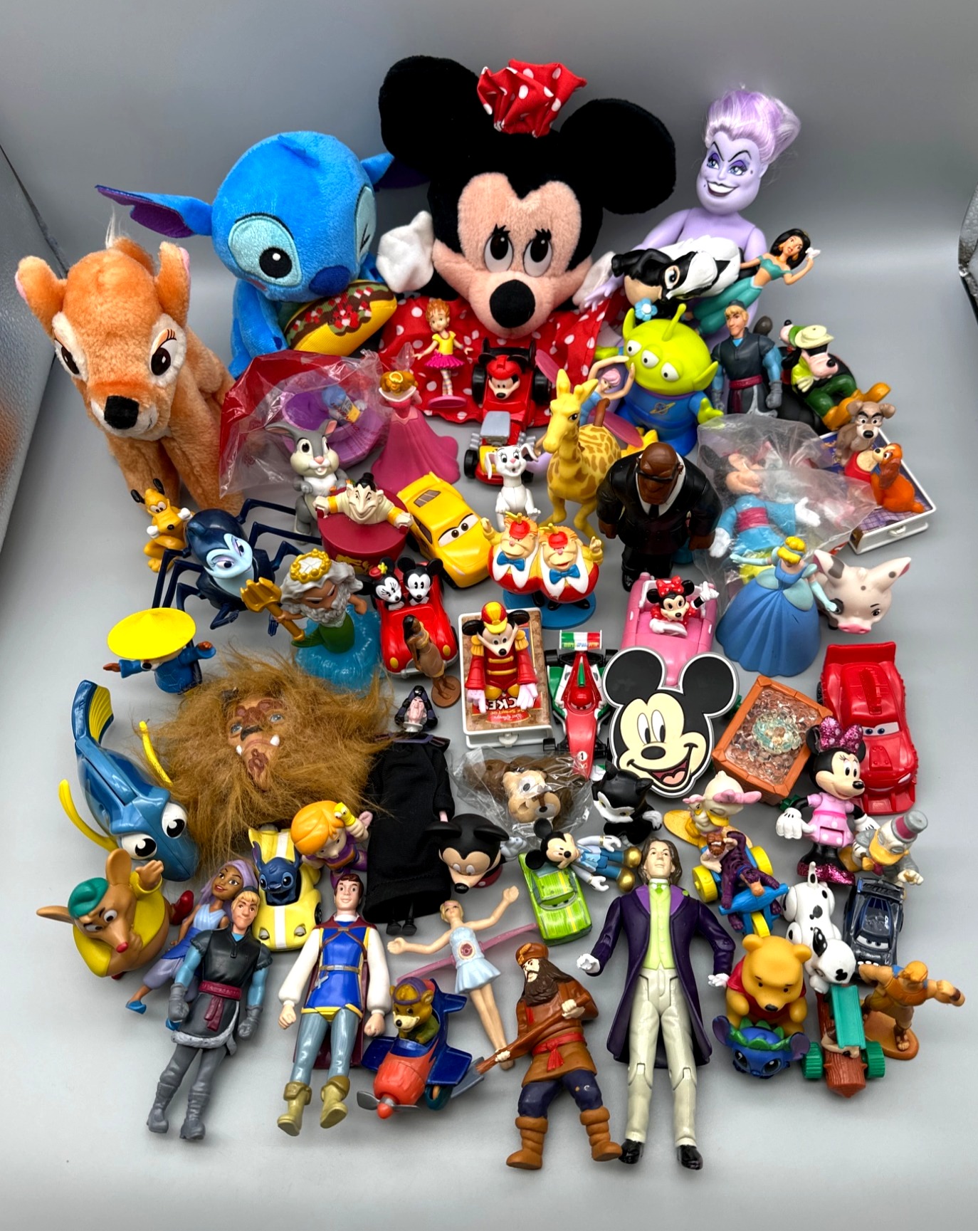 Disney Character Figurines Lot & Plush Toy Collection 66 Piece Stitch ...