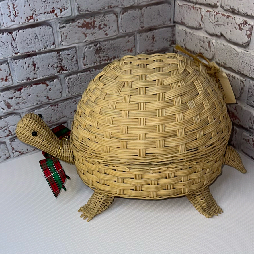 Mid century Wicker Turtle Basket Or You Can Turn Into A Turtle Purse 9 ...