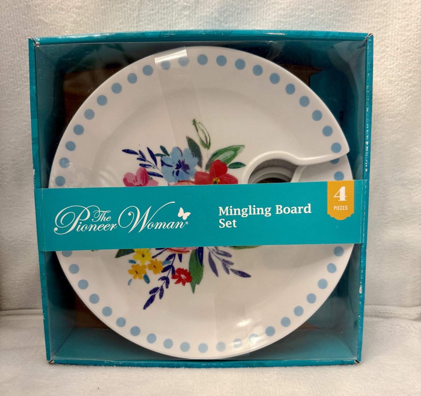 NEW Set Of8 4 The Pioneer Woman Mingling Board Appetizer Plates-Holds ...