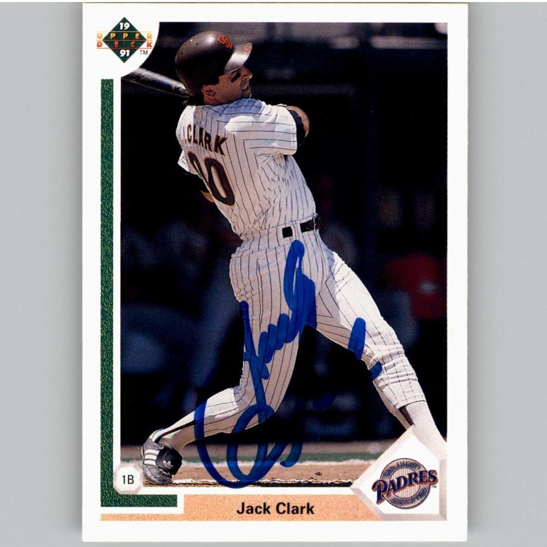 Jack Clark Signed San Diego Padres 1991 Upper Deck Baseball Card #331