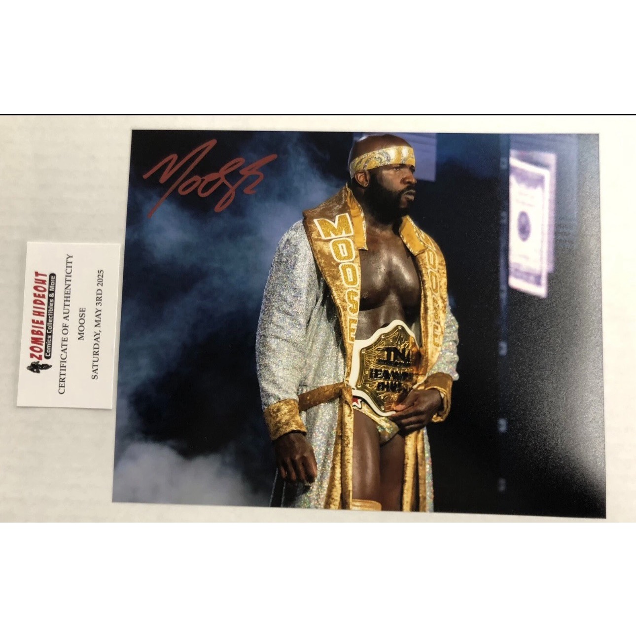 Moose TNA X- Division Champion Autograph