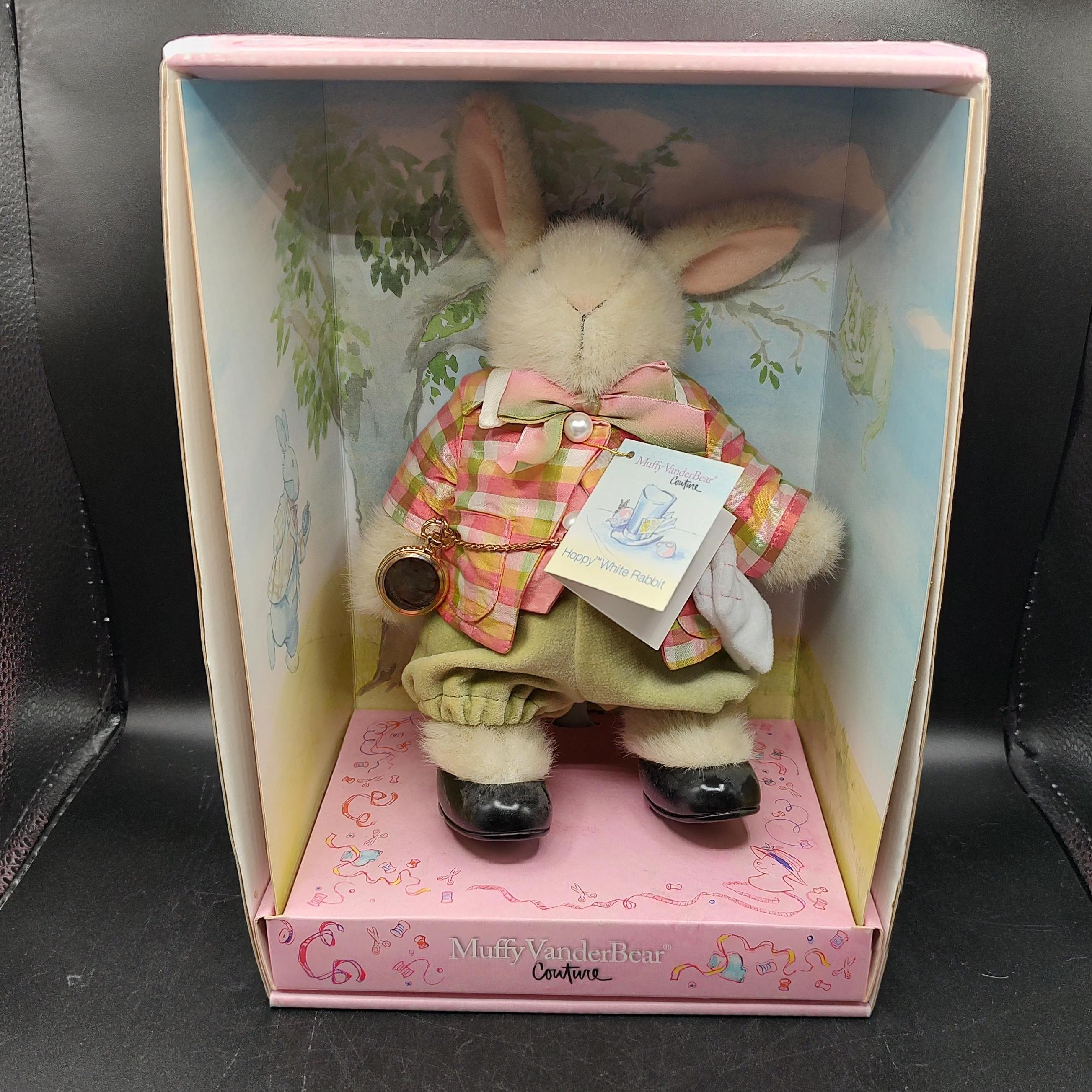 2002 Muffy Vanderbear Couture Hoppy White Rabbit Plush Rabbit