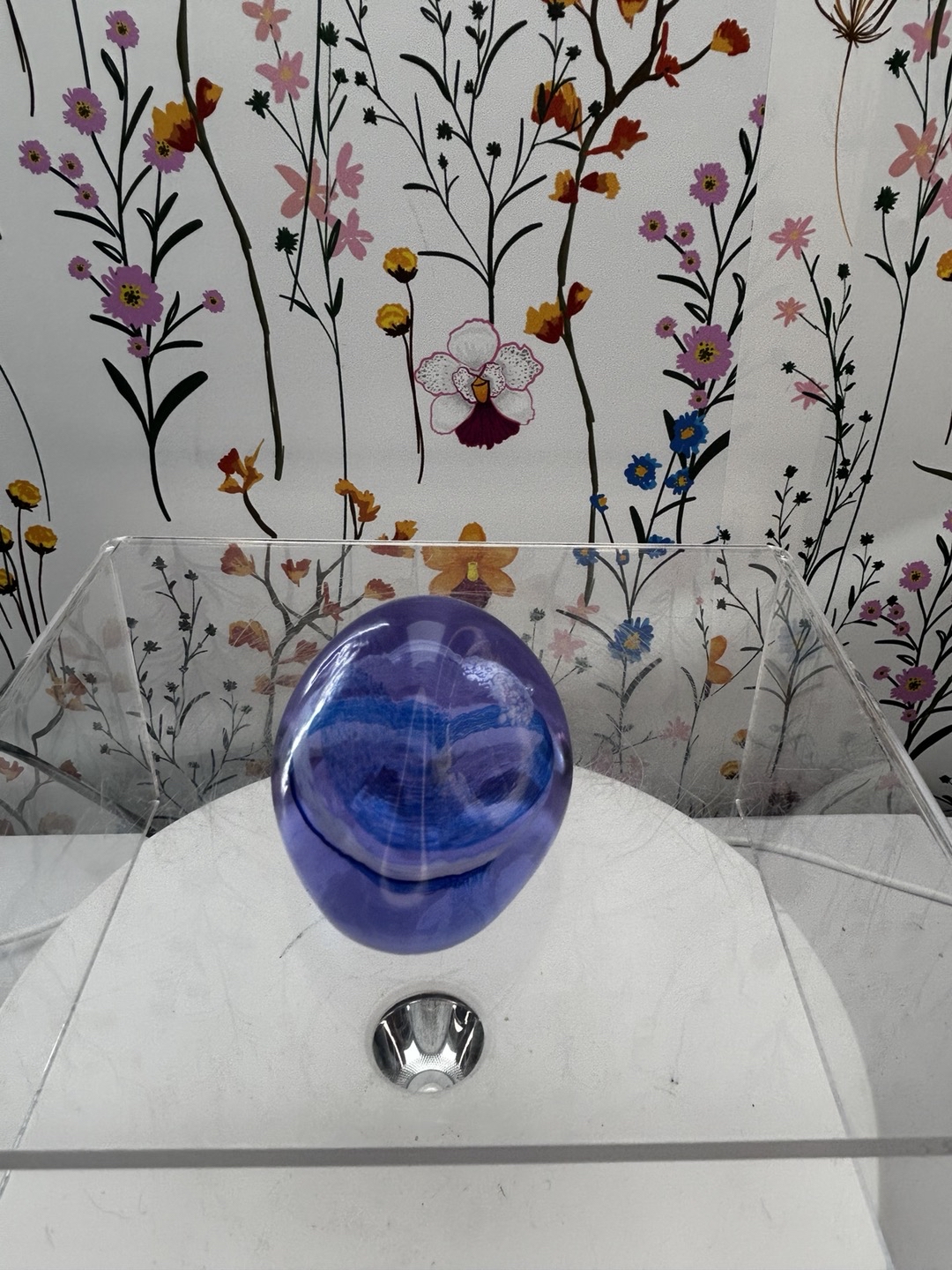 Small Caithness Pebble Paperweight Blue/purple