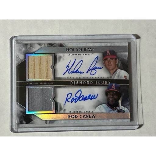 2019 Diamond Icons Nolan Ryan Rod Carew dual auto relic /10