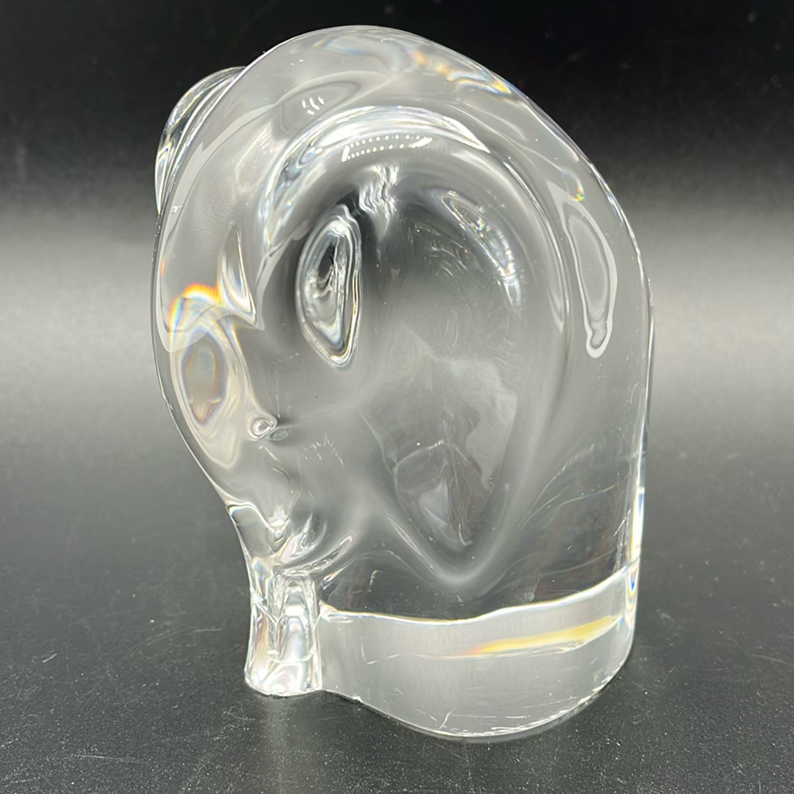 Orrefors Sweden Clear Glass Elephant Paperweight AS IS