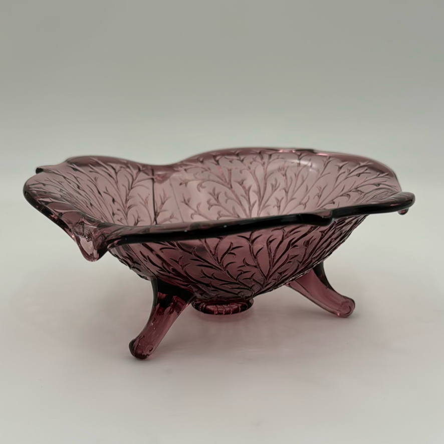 Depression Glass Amethyst Tone Wisteria Bowl 1930 Silver Reflection In ...