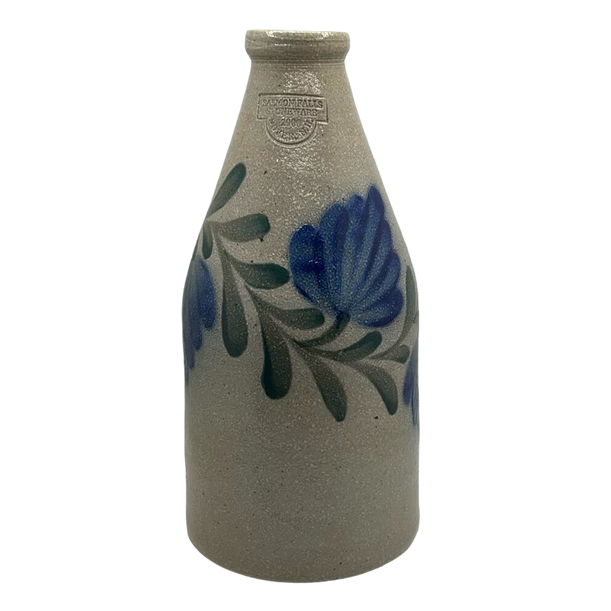 2000 Salmon Falls Pottery Bottle In Blue Green Pennsylvania By Michael ...