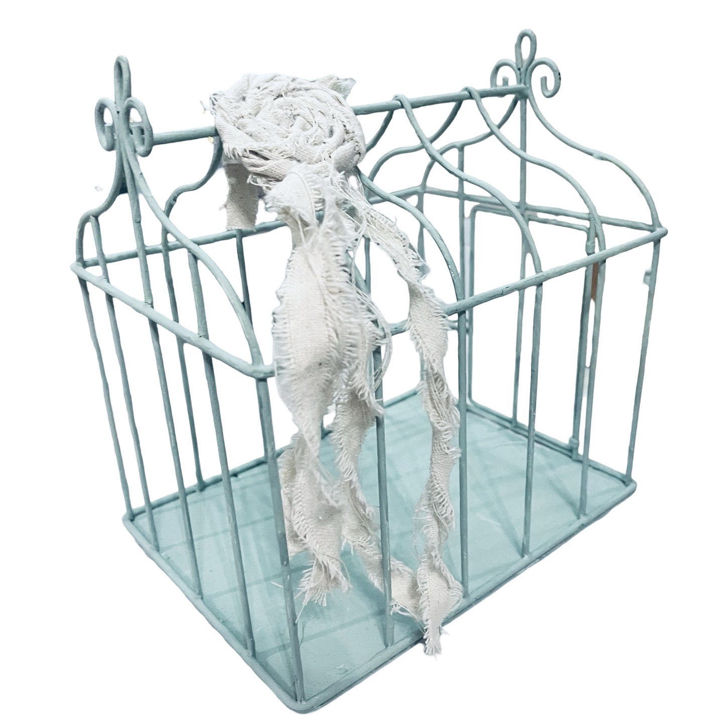 004 Fairy Elf Pixie Metal Cage House