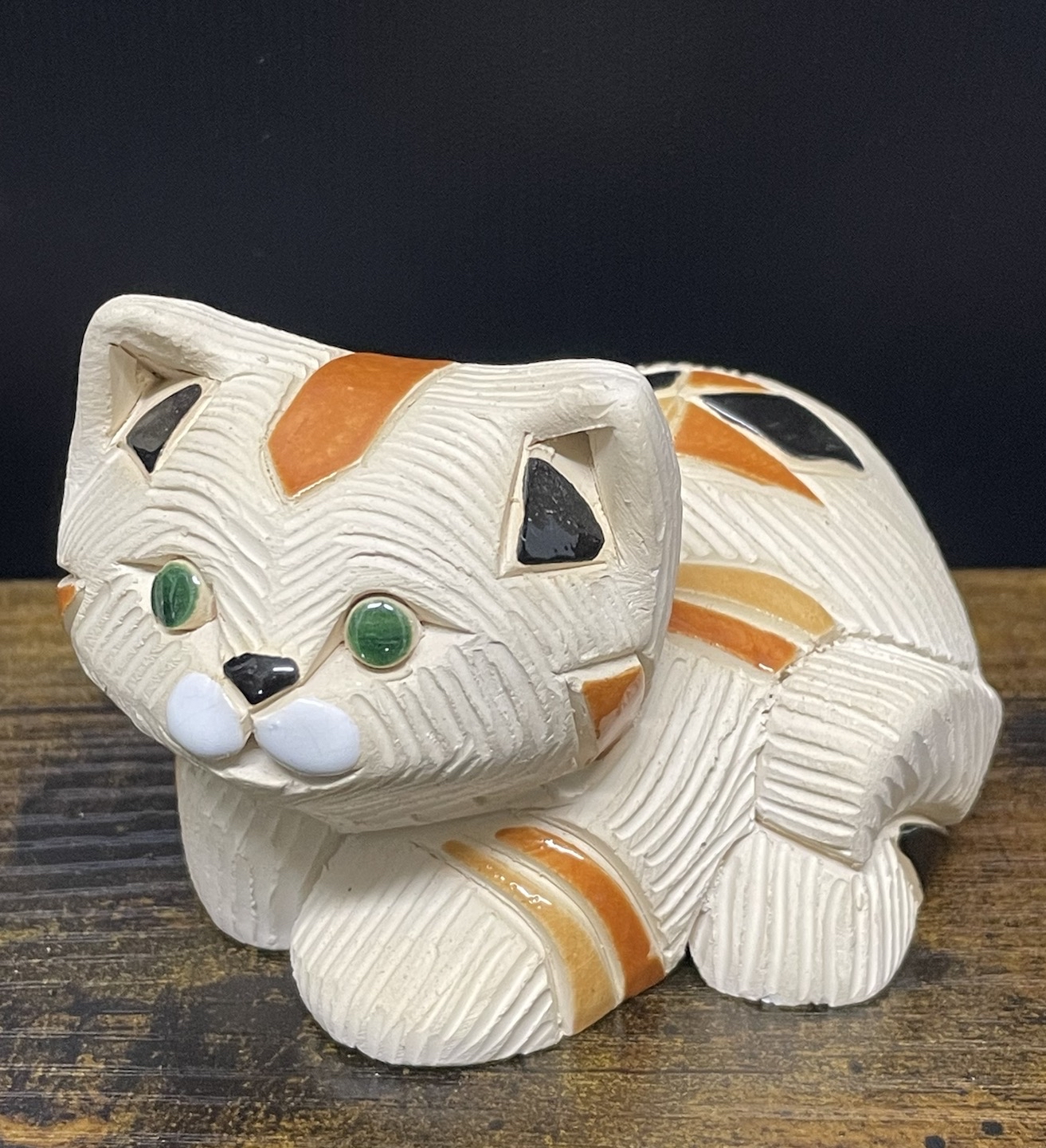Artesania Rinconada Pottery Calico Sitting Cat