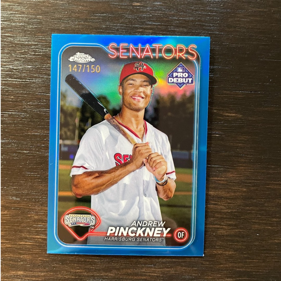 Andrew Pinckney (Washington Nationals) 2024 Topps Pro Debut Blue Chrome ...