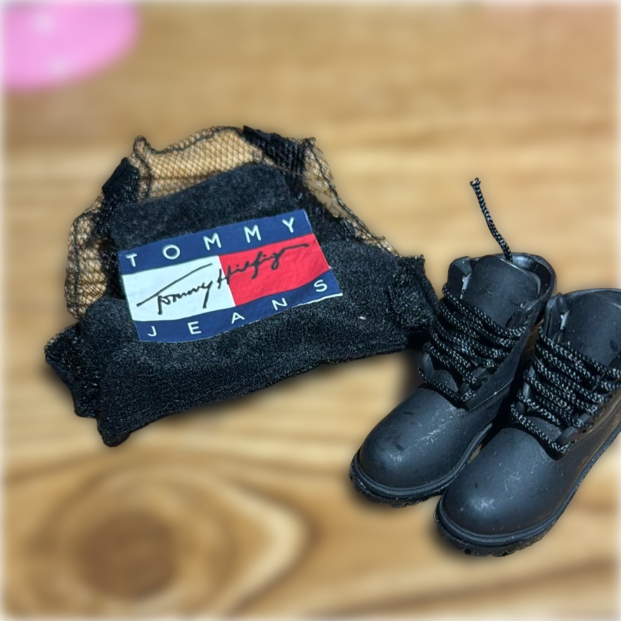 Tim Boots And Black Vest