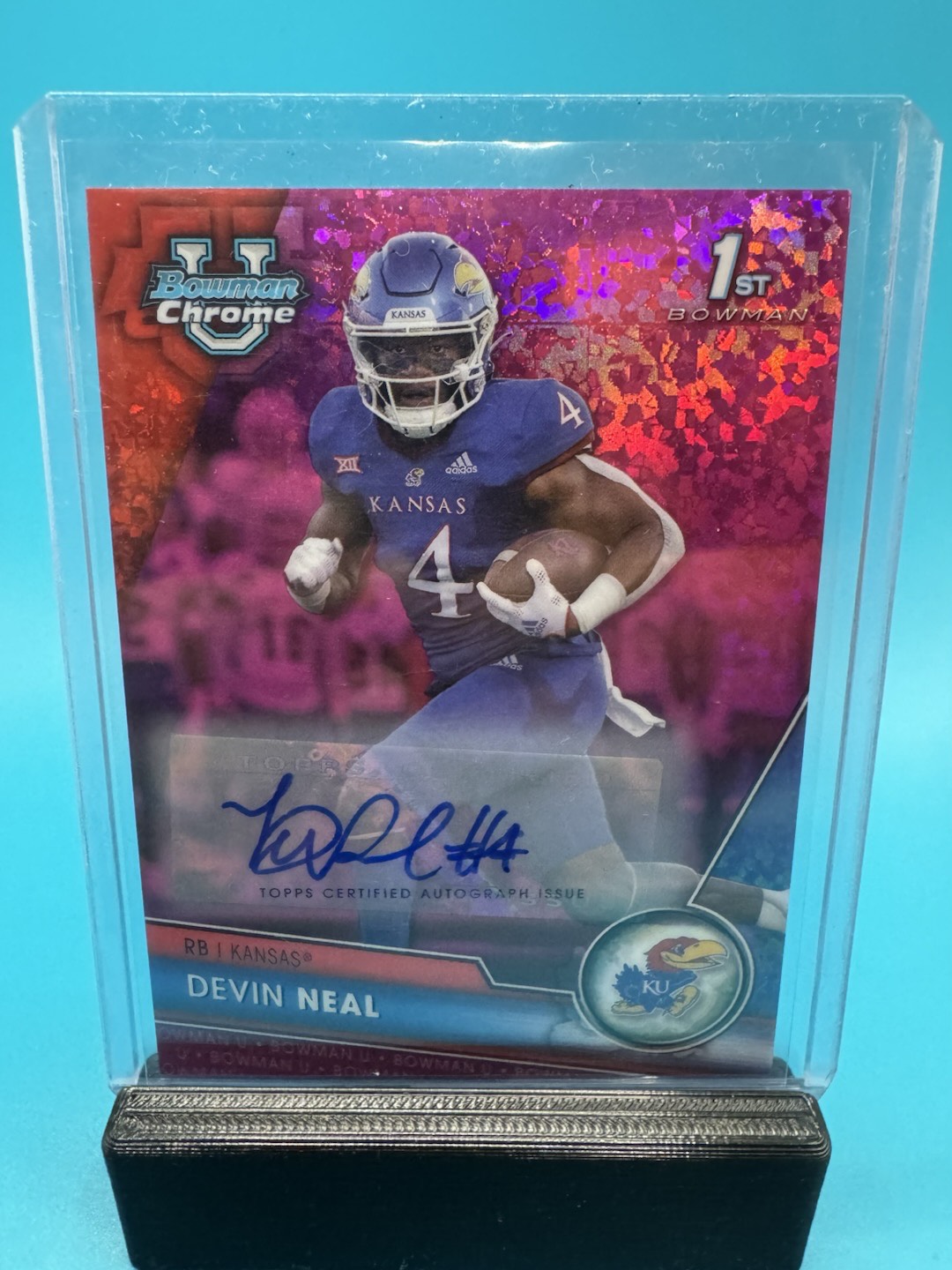 Devin Neal 1st Bowman Chrome U Fuchsia Mini-Diamonds Refractor Auto ...
