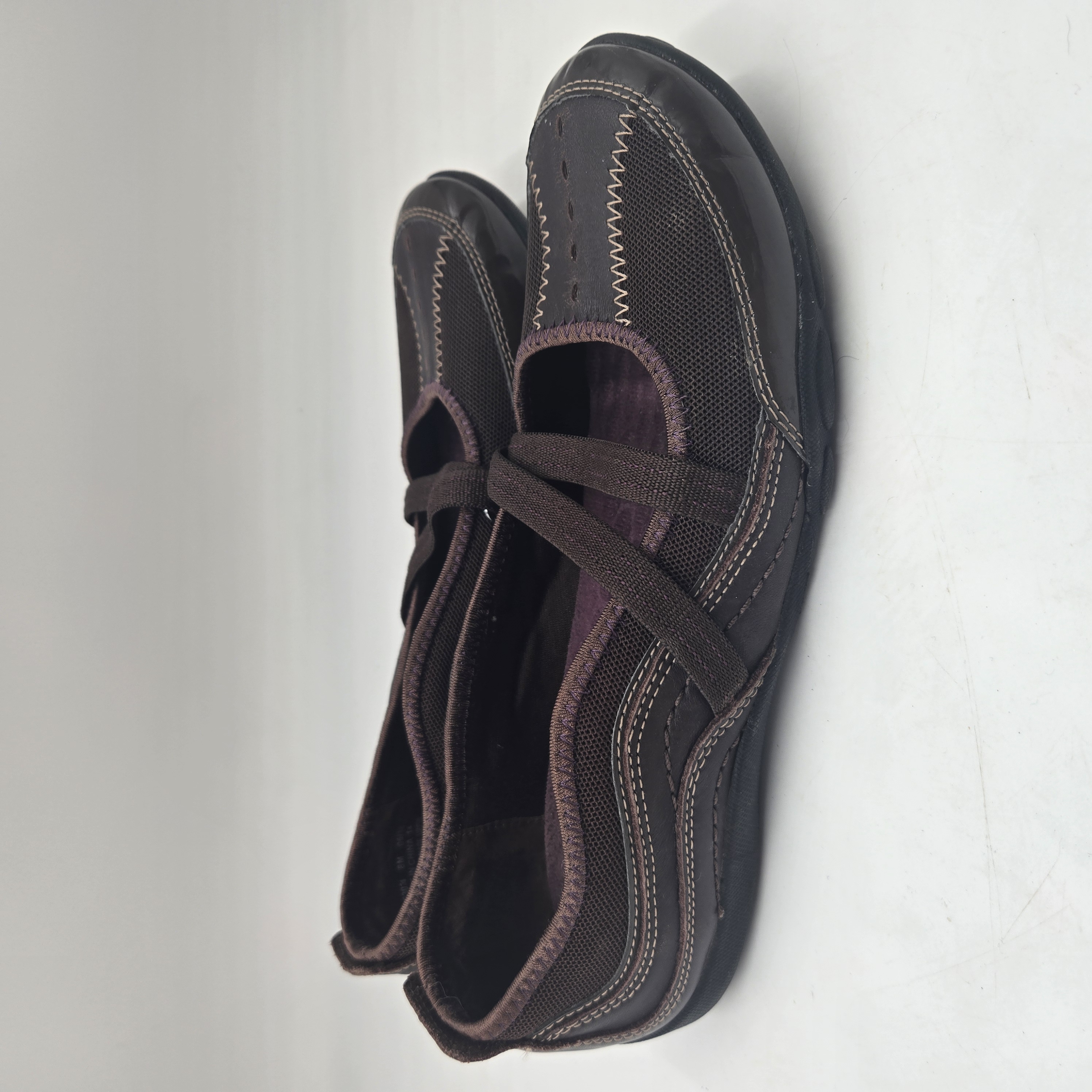 Clarks Privo Brown Mary Jane Flats Comfort Shoes womens size 6 M Casual