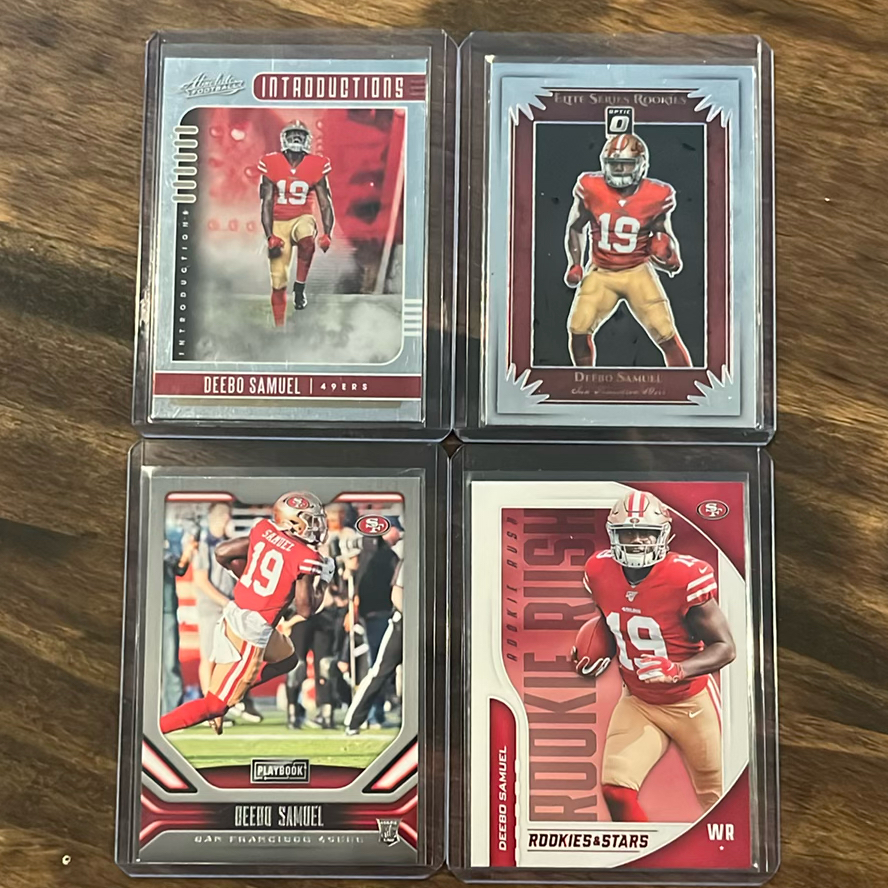 Deebo Samuel Rookie Lot. 4 Card Lot. San Francisco 49ers.