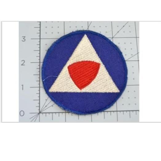 World War II Civil Defense Auxiliary Patch Never Sewn On Round Collectible