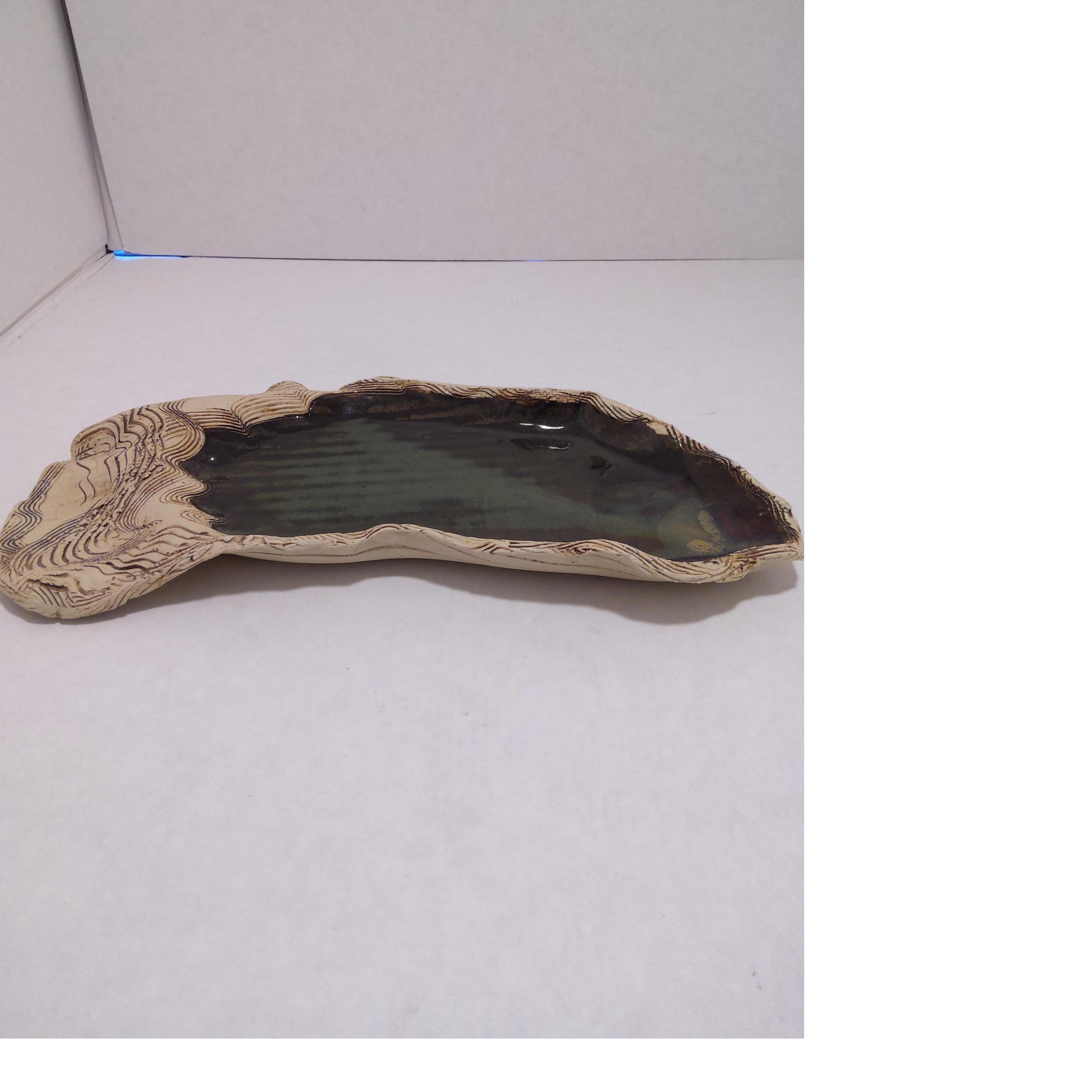 Unique Free-form Pottery Piece Dish Trinket Tray