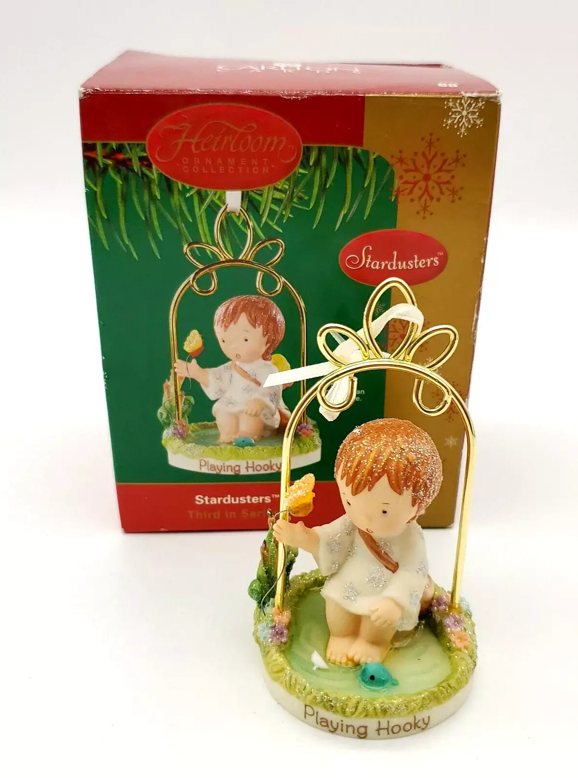 Vintage Carlton Cards Angel Ornament Stardusters Playing Hooky NIB #3 ...