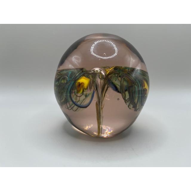 Handcrafted Art Glass Paperweight ~ Intricate Swirl Design ~ Measures 3 ...
